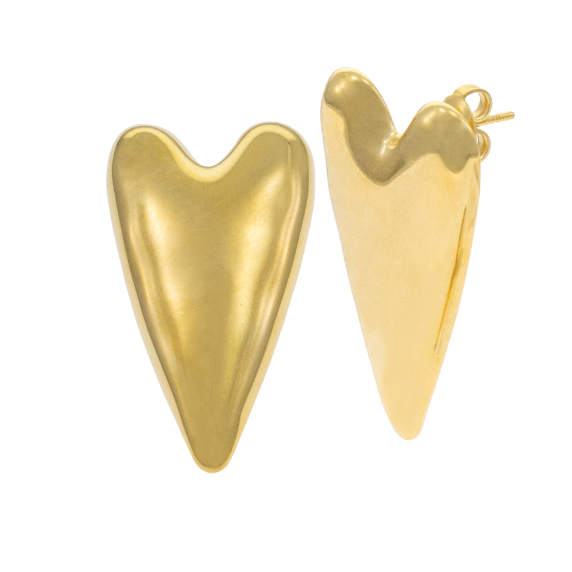 Arete de corazon alargado 35mm – Colore