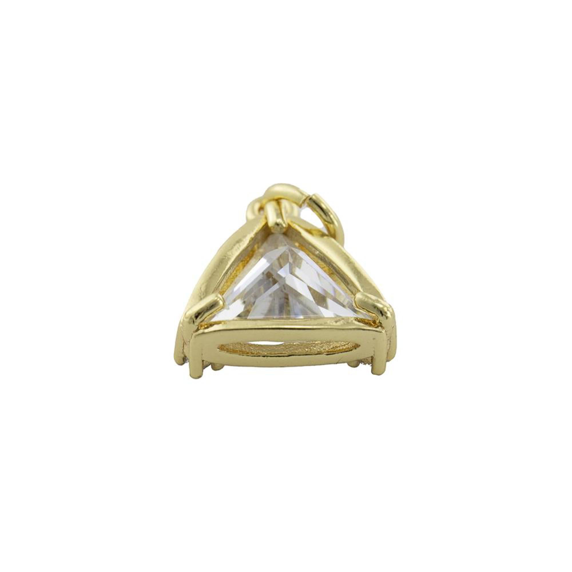 Dije circonia triangular bicelada 12mm – Colore