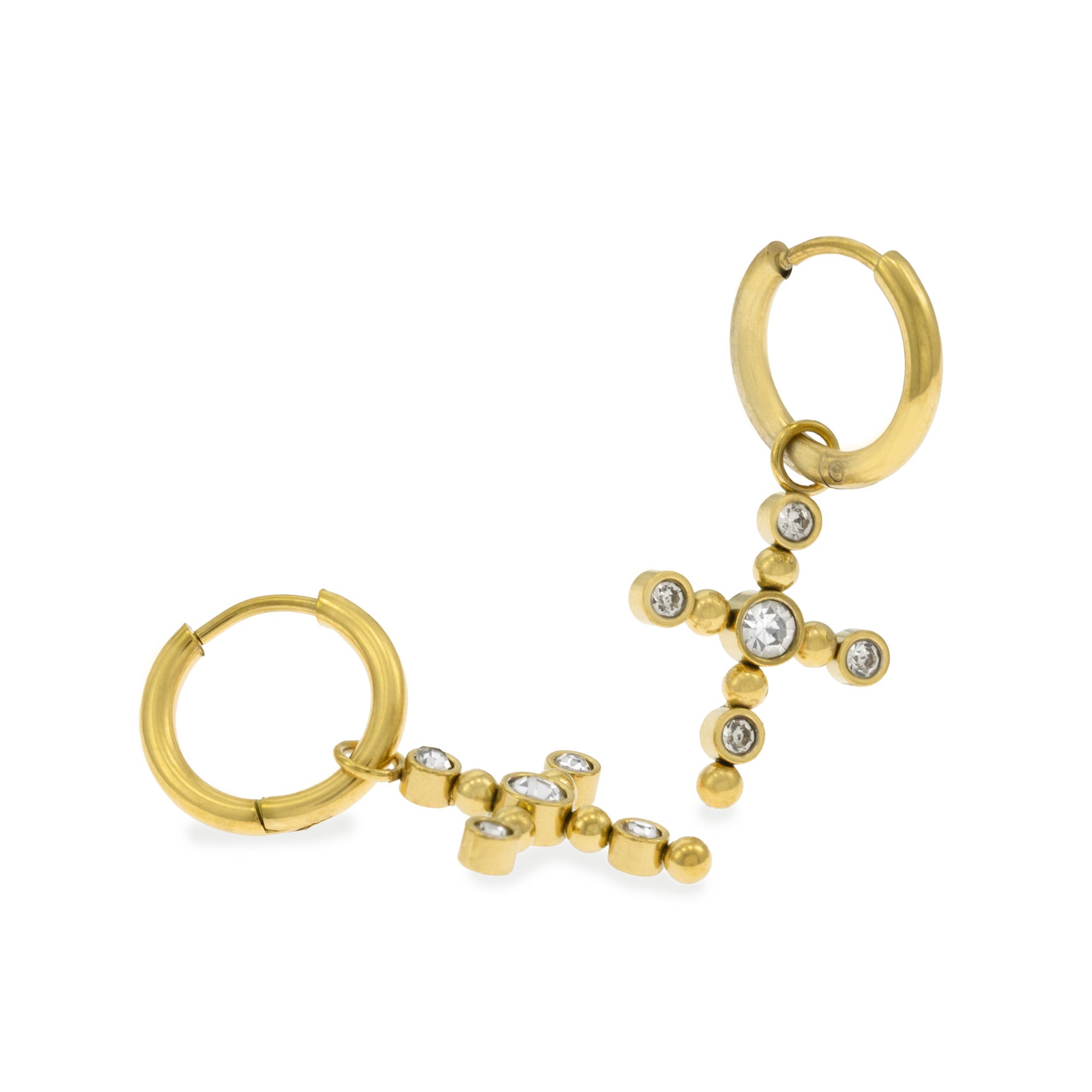 Arracada Mini Cruz Cristal Colgante 15MM – Colore